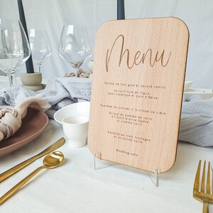 Wooden Menu Wedding Signage, Wood Wedding Menu Signs, Wedding Menu ...
