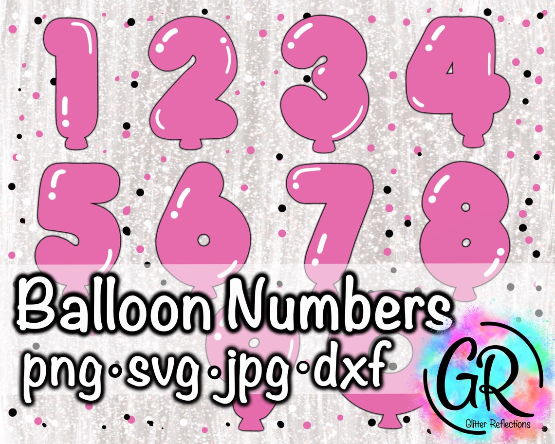 Balloon Numbers SVG Cricut Cut File Digital Download - Etsy Ireland