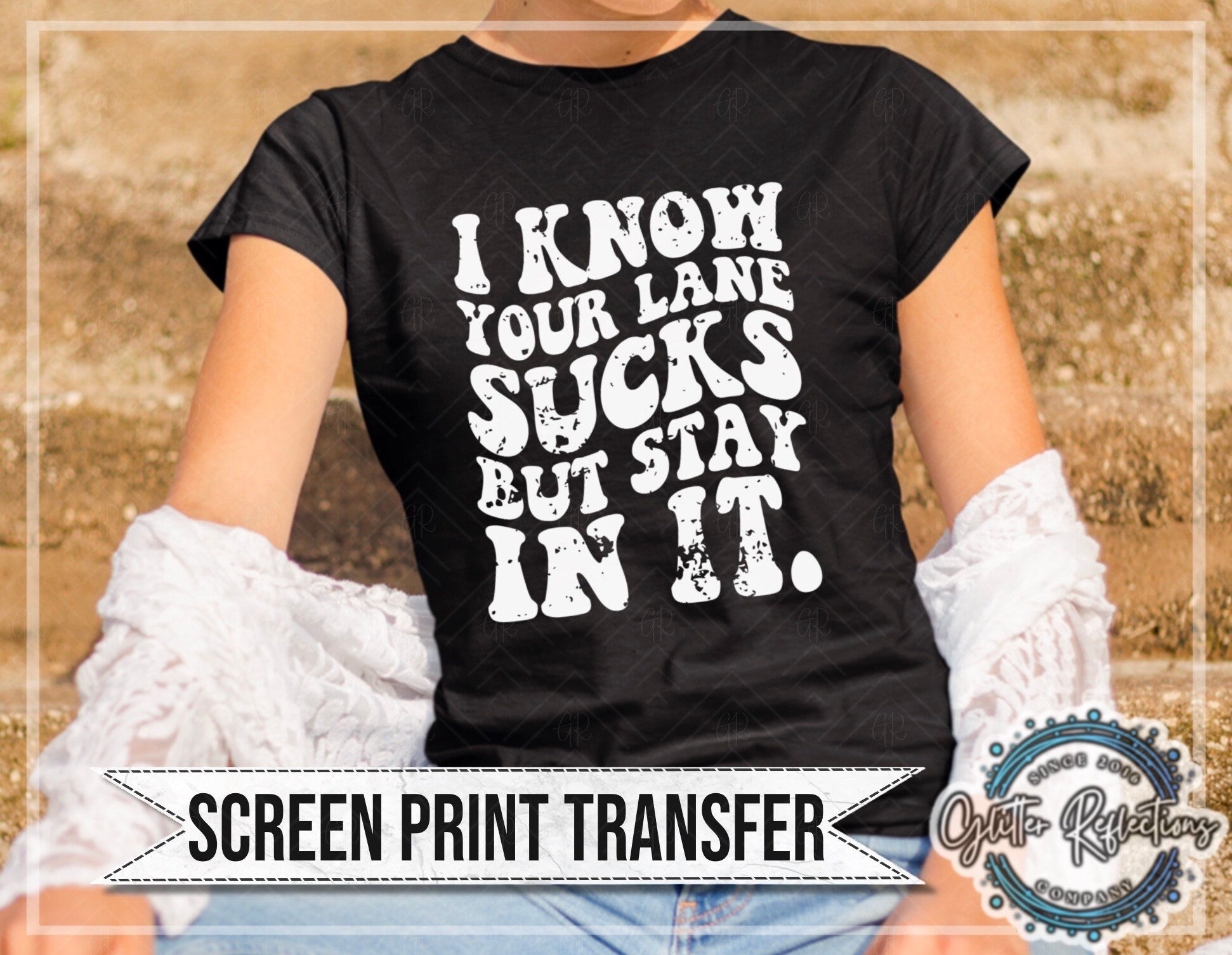 Stay in Your Own Lane Screen Print Transfer Stay in Your - Etsy