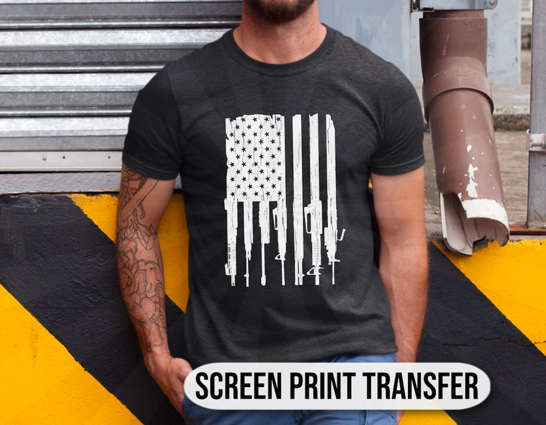American Flag Screen Print Gun Flag Screen Print Screen - Etsy Österreich