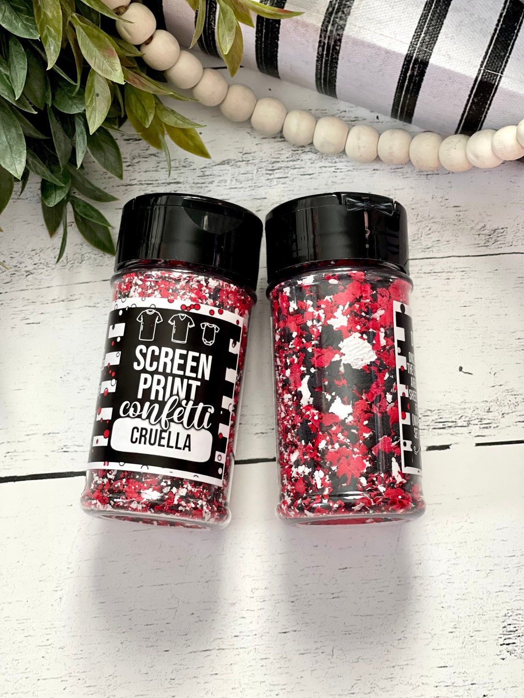 Red White & Black Screen Print Confetti Shirt Confetti Shirt Sprinkles ...