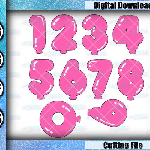 Balloon Svg Birthday Balloons Cut File Svg Svg Dxf - Etsy