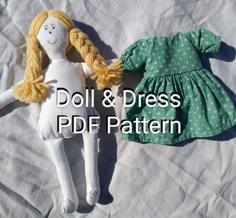 Doll Pattern, Doll Dress Pattern, Pioneer Doll Pattern, Rag Doll ...