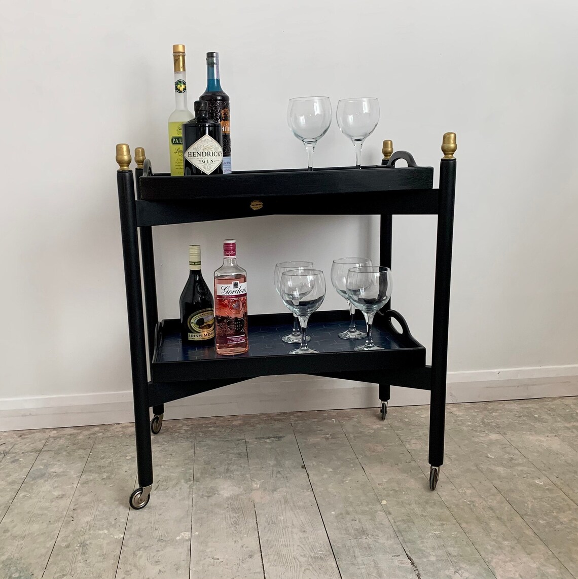 Gin/drinks trolley. Art Deco design. | Etsy