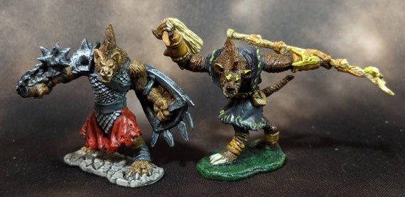 Painted Beastman and Kobold Miniatures from the 'reaper | Etsy