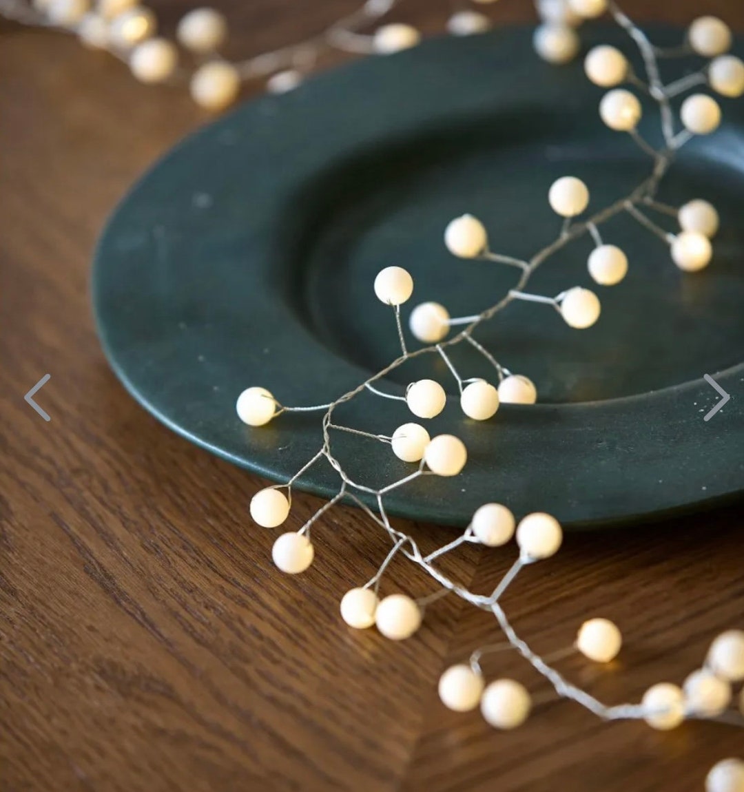 White Opaque Snowdrop Fairy Lights Battery or Mains White - Etsy UK