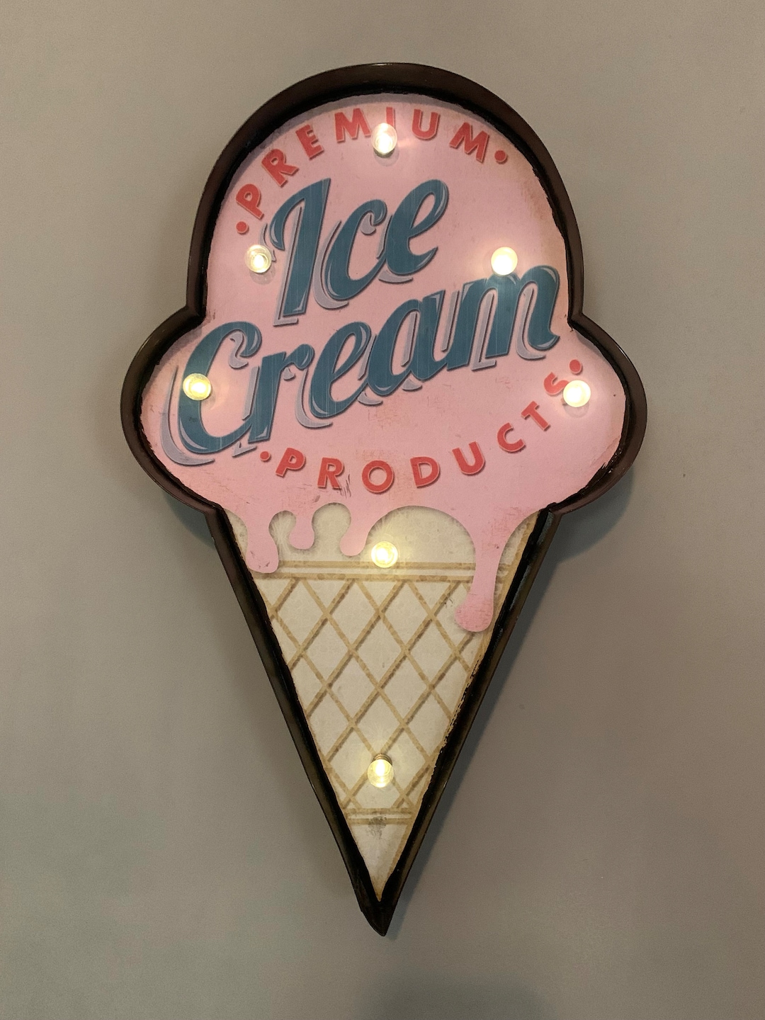 Light up Ice Cream Sign Neon Sign - Etsy