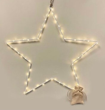 Large LED Star White or Black Light up Star Ornament 3 Sizes - Etsy UK