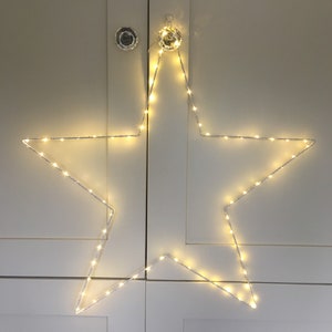 Large LED Star - White or Black Light up Star Ornament 3 Sizes - Etsy UK