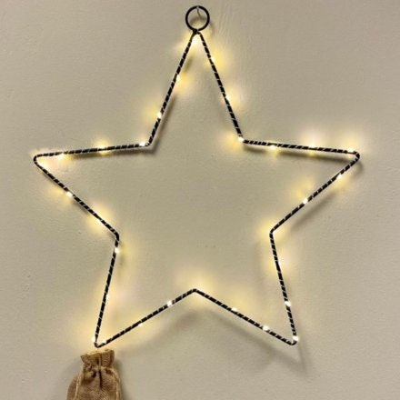 Large LED Star White or Black Light up Star Ornament 3 Sizes - Etsy UK