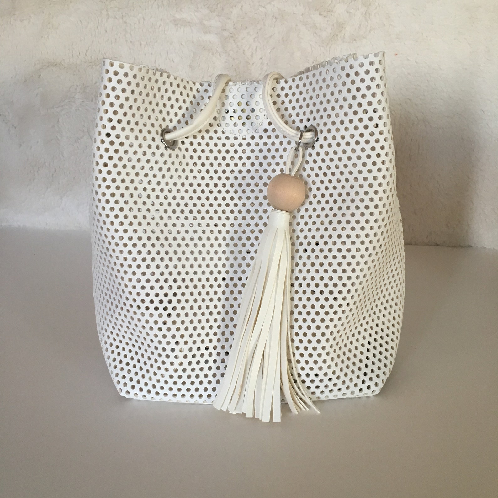 Perforated bucket bag and purse | Etsy