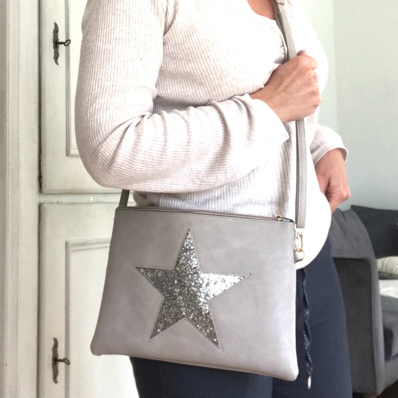 Small Shoulder Bag With Star- Sparkle Star Bag - Etsy UK