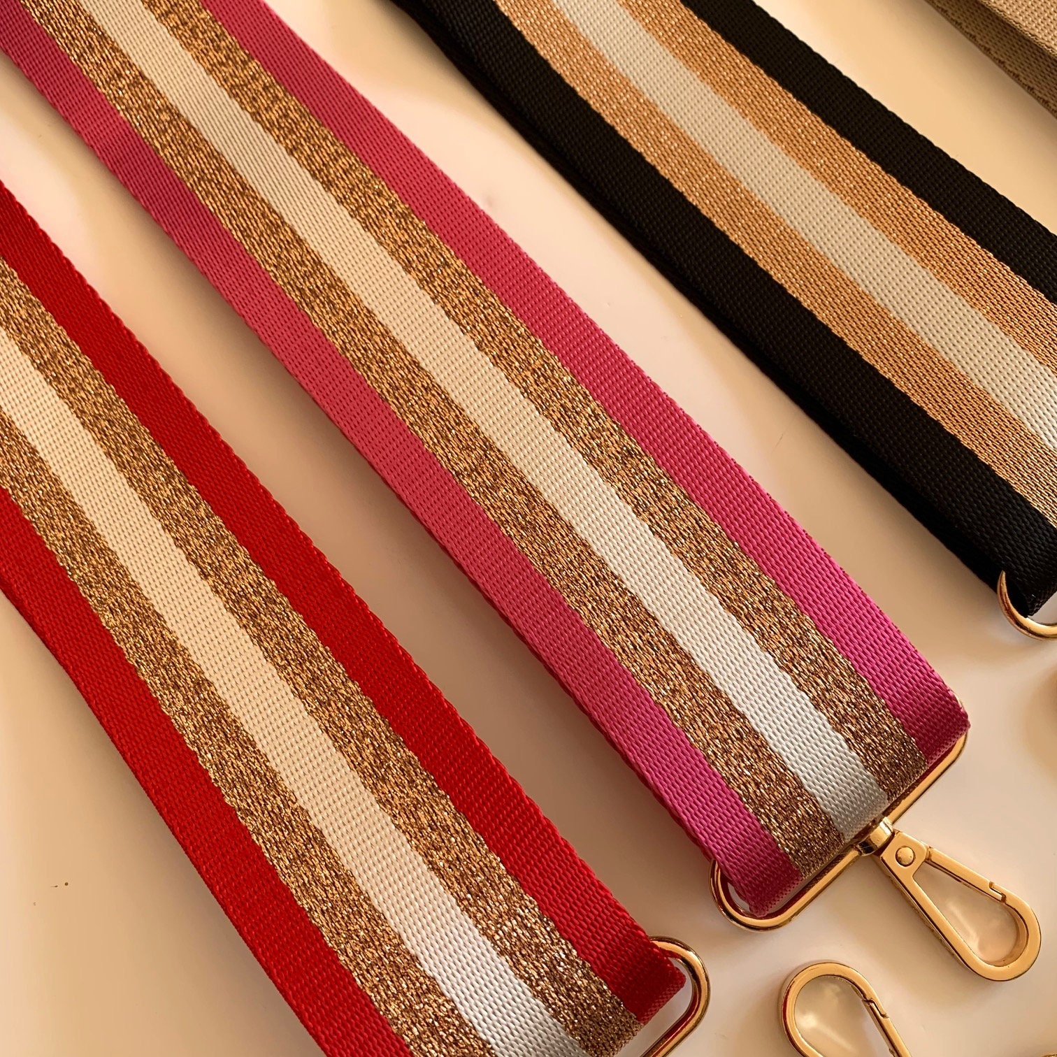 Bag strap striped fabric straps to change your bag. Guitar | Etsy