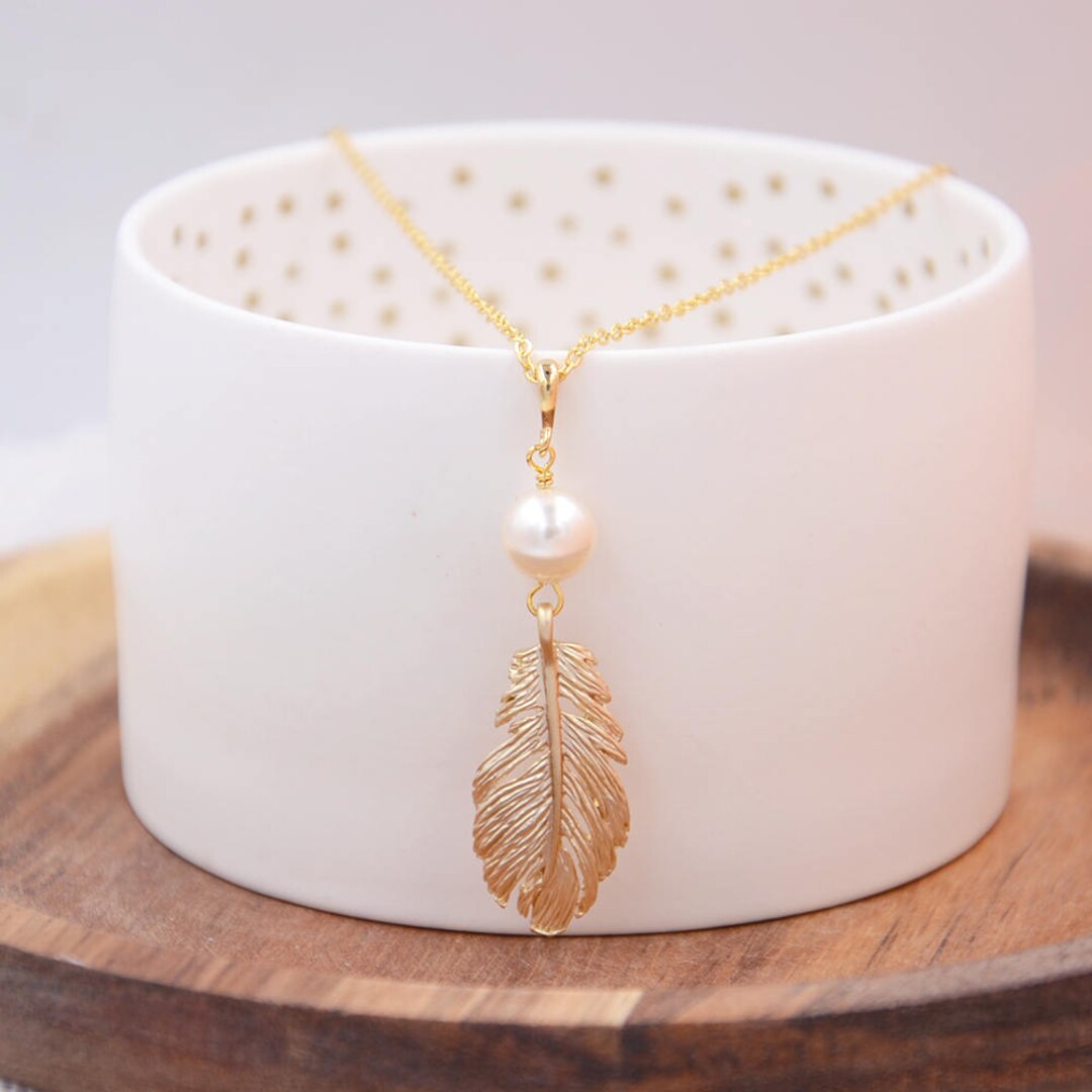 Collier mariée plume, Clyde, collier mariée bohème, collier perle et ...