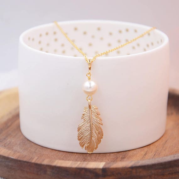 Collier mariée plume Clyde collier mariée bohème collier | Etsy