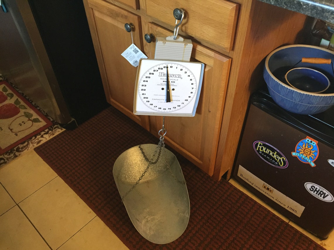 Vintage Galvanized Hanson Dairy Scale Model 600 - Farmhouse Decor - Etsy
