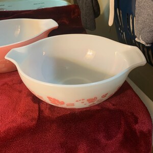 Set of 4 Pyrex Gooseberry Pink Cinderella Mixing Bowls Vintage 441 442 ...