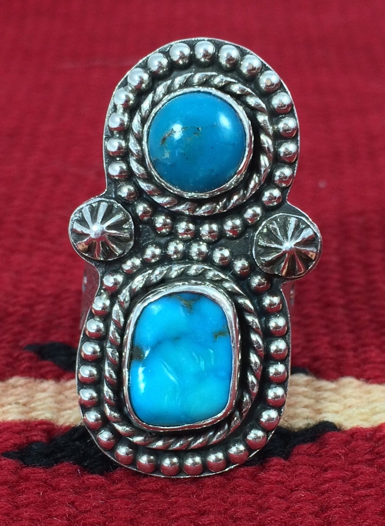 Sterling Silver Turquoise Ring - Etsy