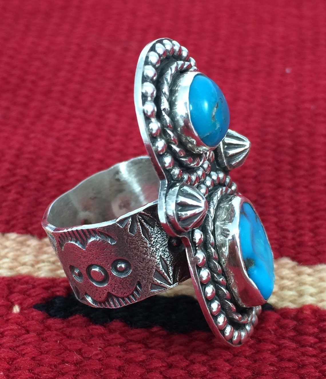 Sterling Silver Turquoise Ring - Etsy