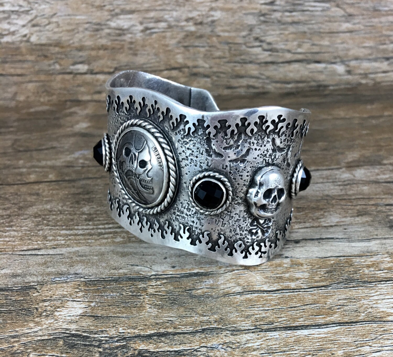 Sterling Silver Hobo Nickel Cuff - Dead Men Tell No Tales - Etsy
