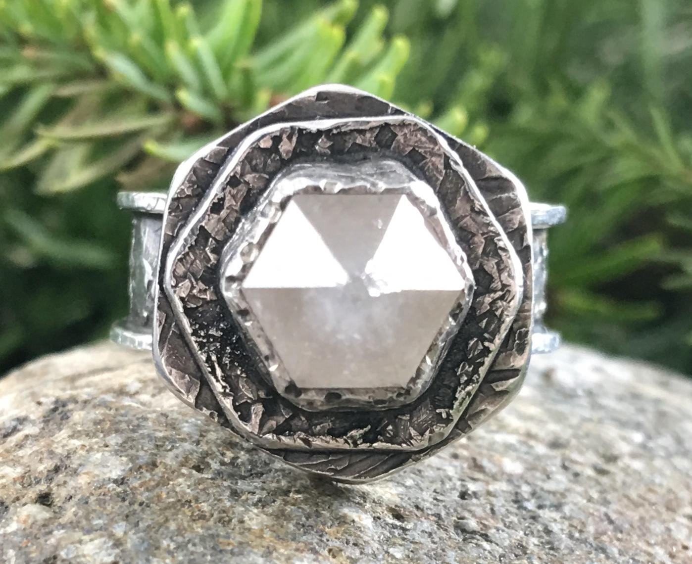Sterling Silver and Quartz Point Ring - Etsy