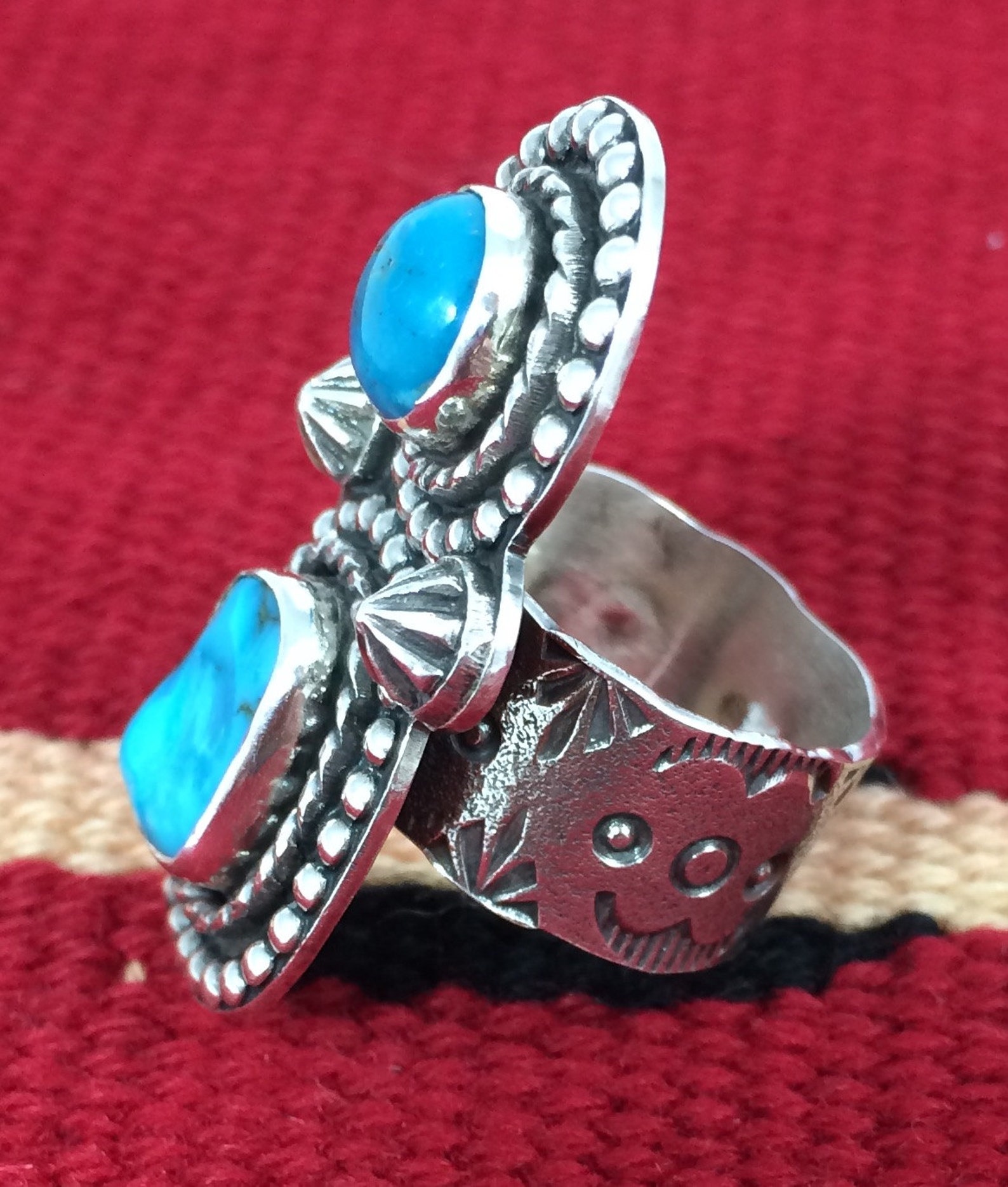 Sterling Silver Turquoise Ring - Etsy