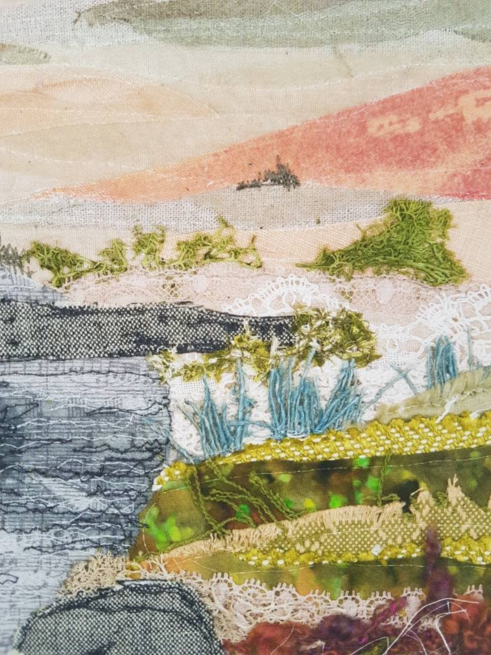 Moorland Landscape Textile Art Print Limited Edition Print | Etsy