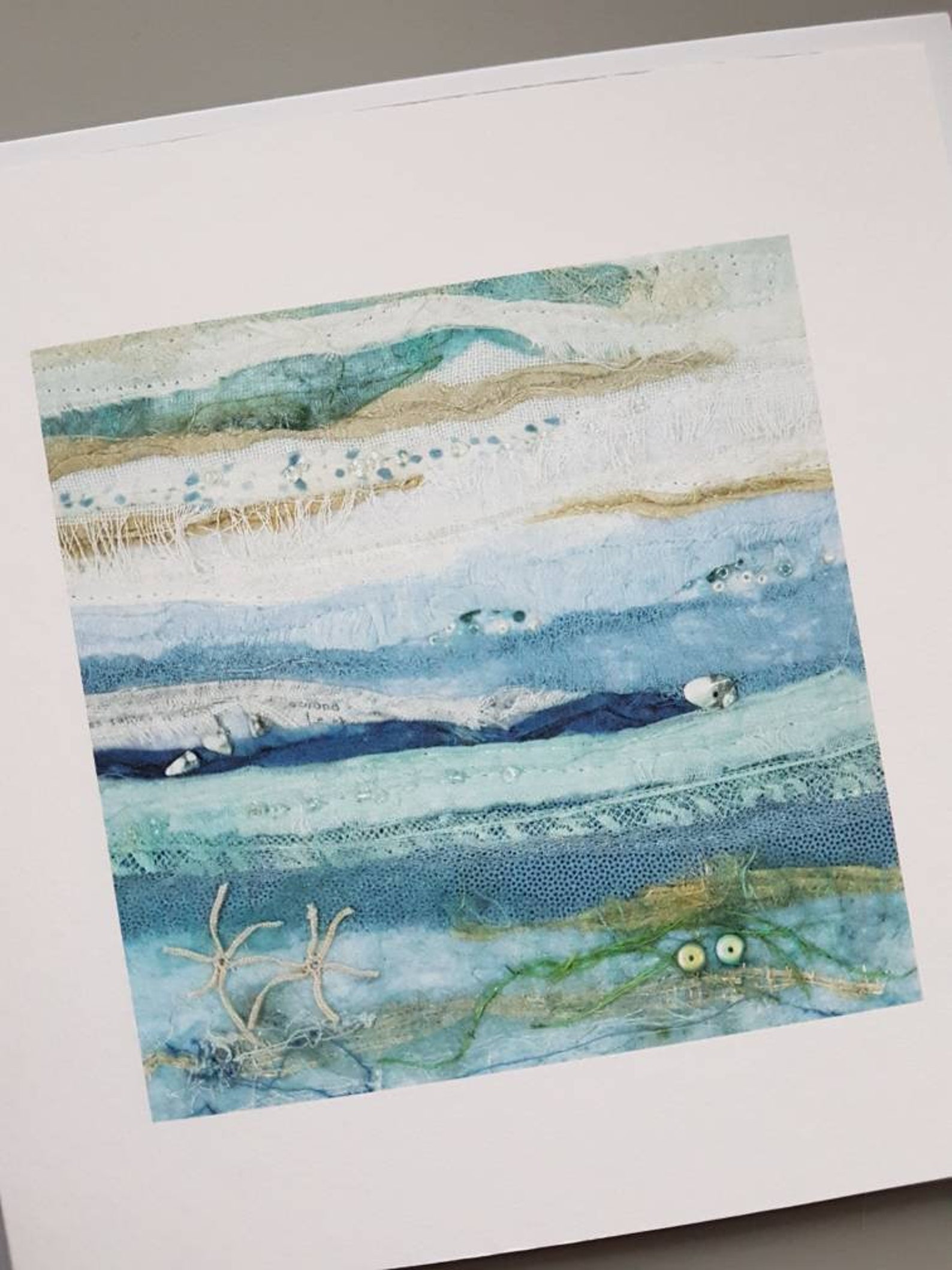 Abstract coastal greeting card | Etsy