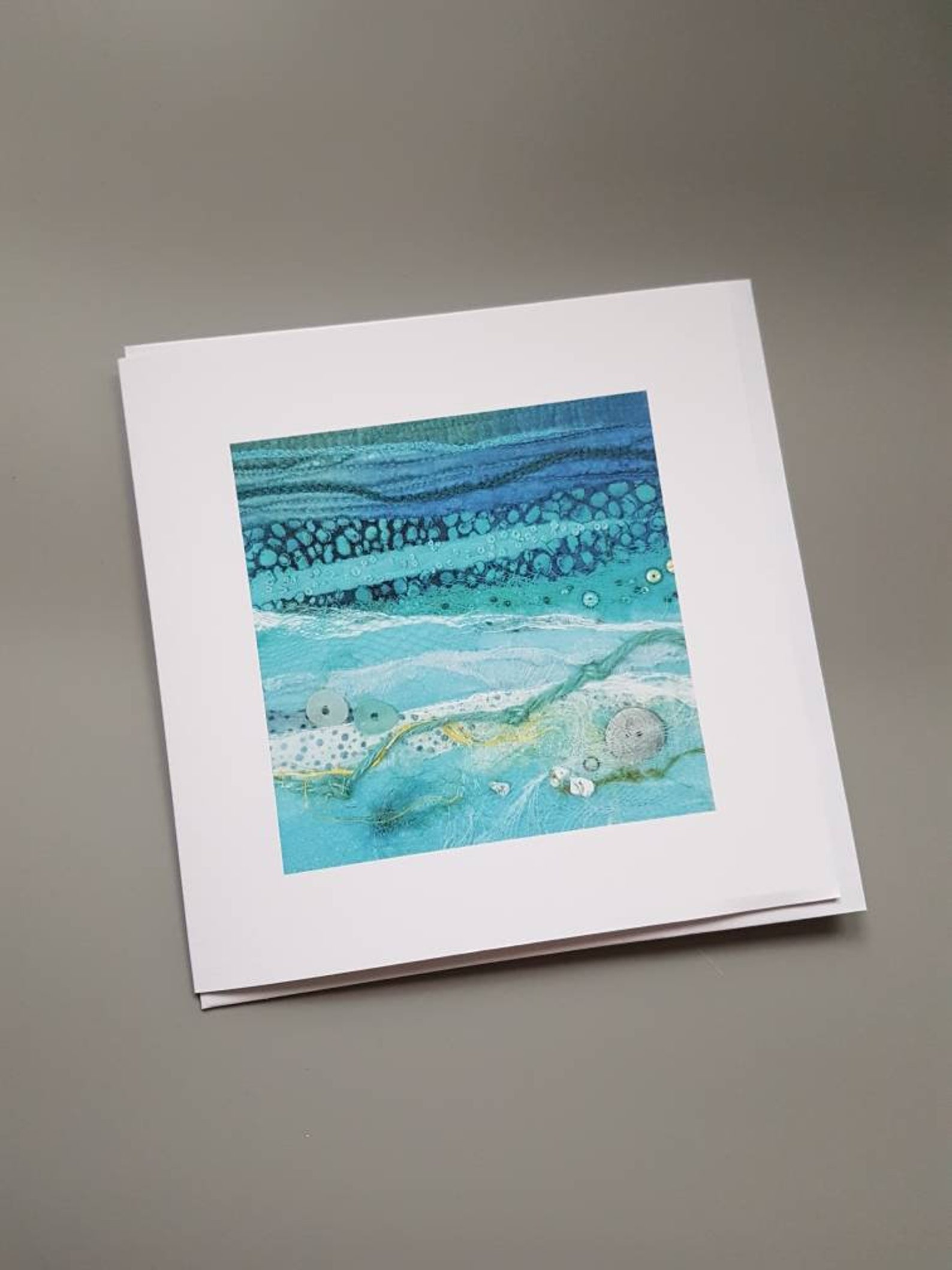 Abstract coastal greeting card | Etsy