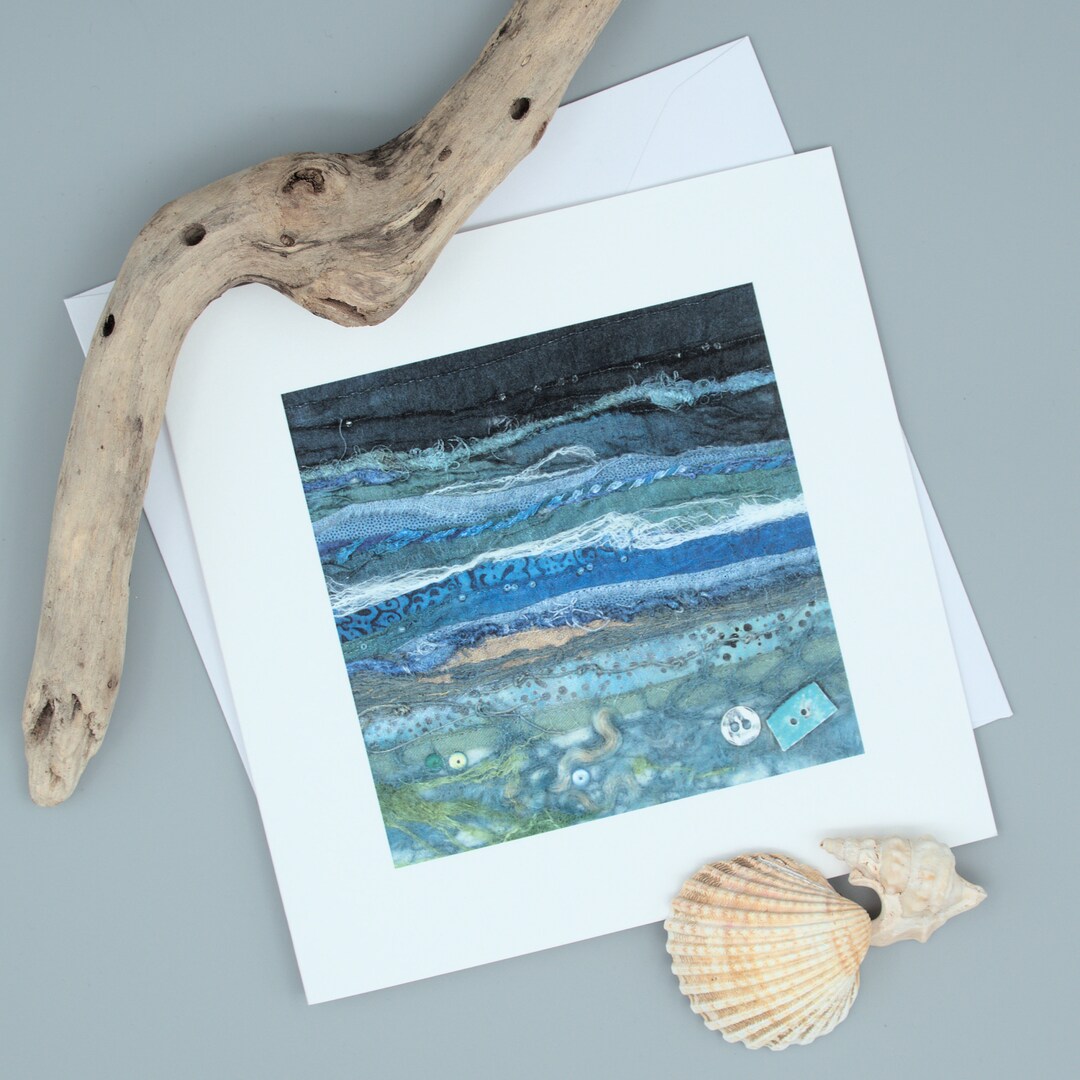 Abstract Coastal Greeting Card - Etsy