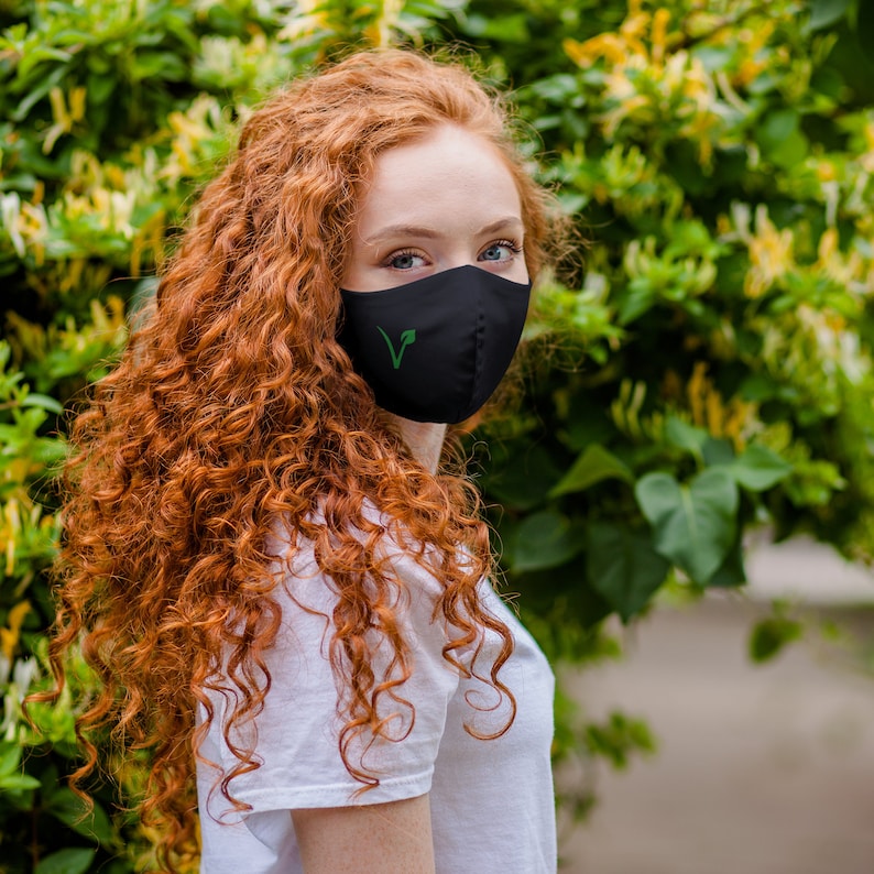 Vegan Logo Face Mask Vegan Face Mask Vegan Face Covering - Etsy Polska