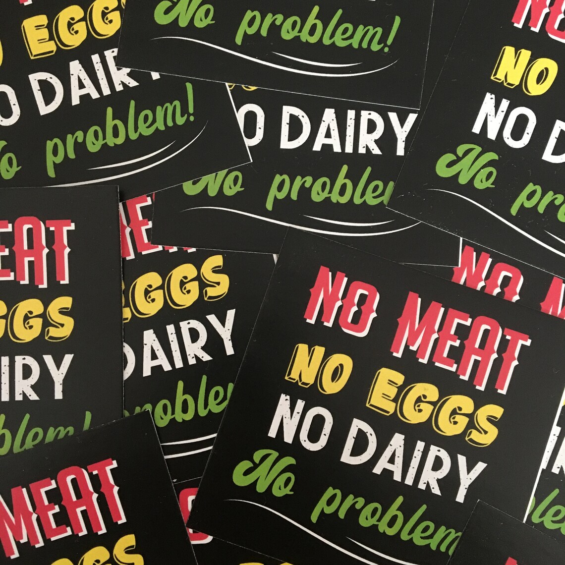 No Meat No Eggs No Dairy No Problem Sticker Indoor Use Only - Etsy No Meat No Eggs No Dairy No Problem Sticker Indoor Use Only - Etsy
