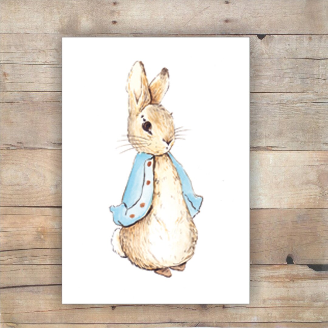 Peter Rabbit Print, Watercolor Hand Painted Print, Beatrix Potter ...