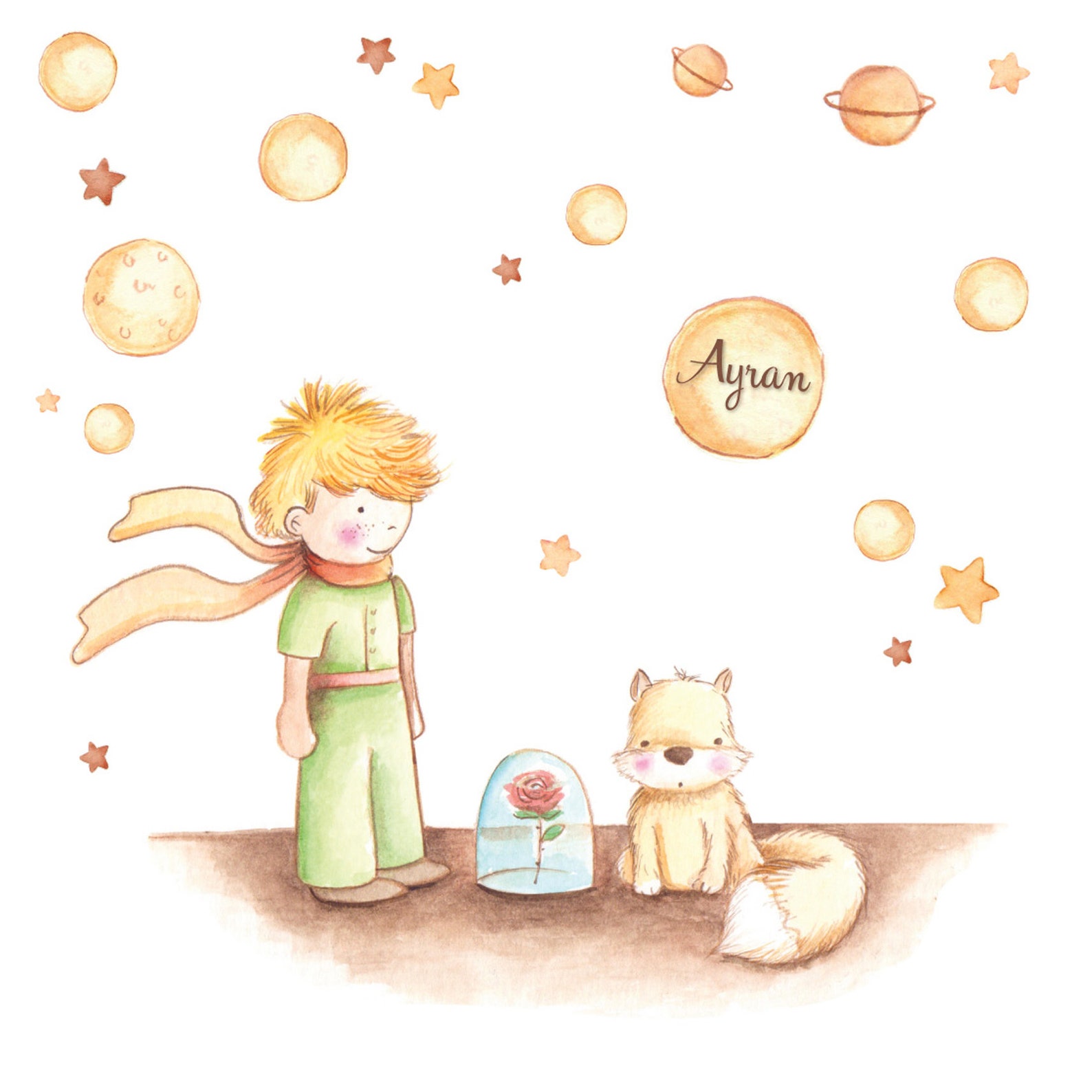 The Little Prince Wall Decal. Wall Sticker Little Prince. Nursery Wall ...