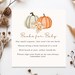Books for Baby Card Fall Floral Pumpkin Baby Shower Invitation Card ...