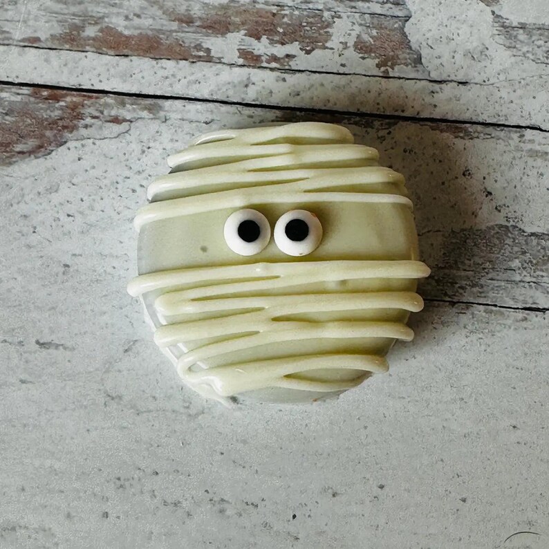 Chocolate Covered Halloween Mummy Cookie (set of 12) - Etsy