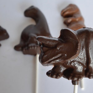 Chocolate Dinosaur Lollipops (12), Chocolate Dinosaur, Chocolate ...