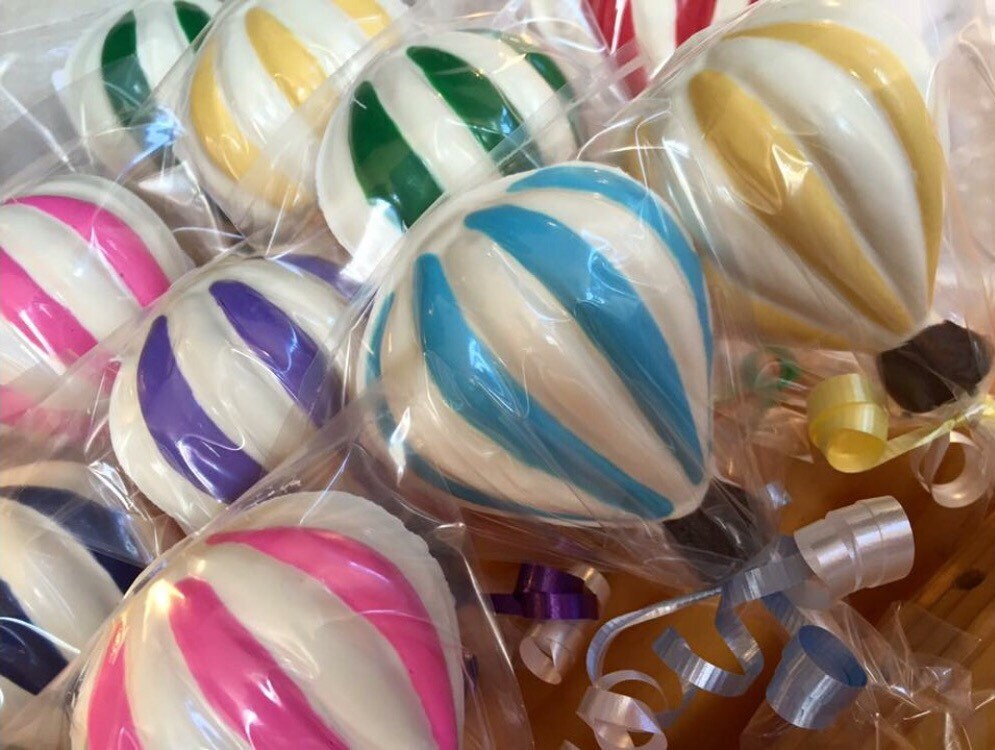 Chocolate Balloon Lollipops 12 Chocolate Hot Air Balloon - Etsy