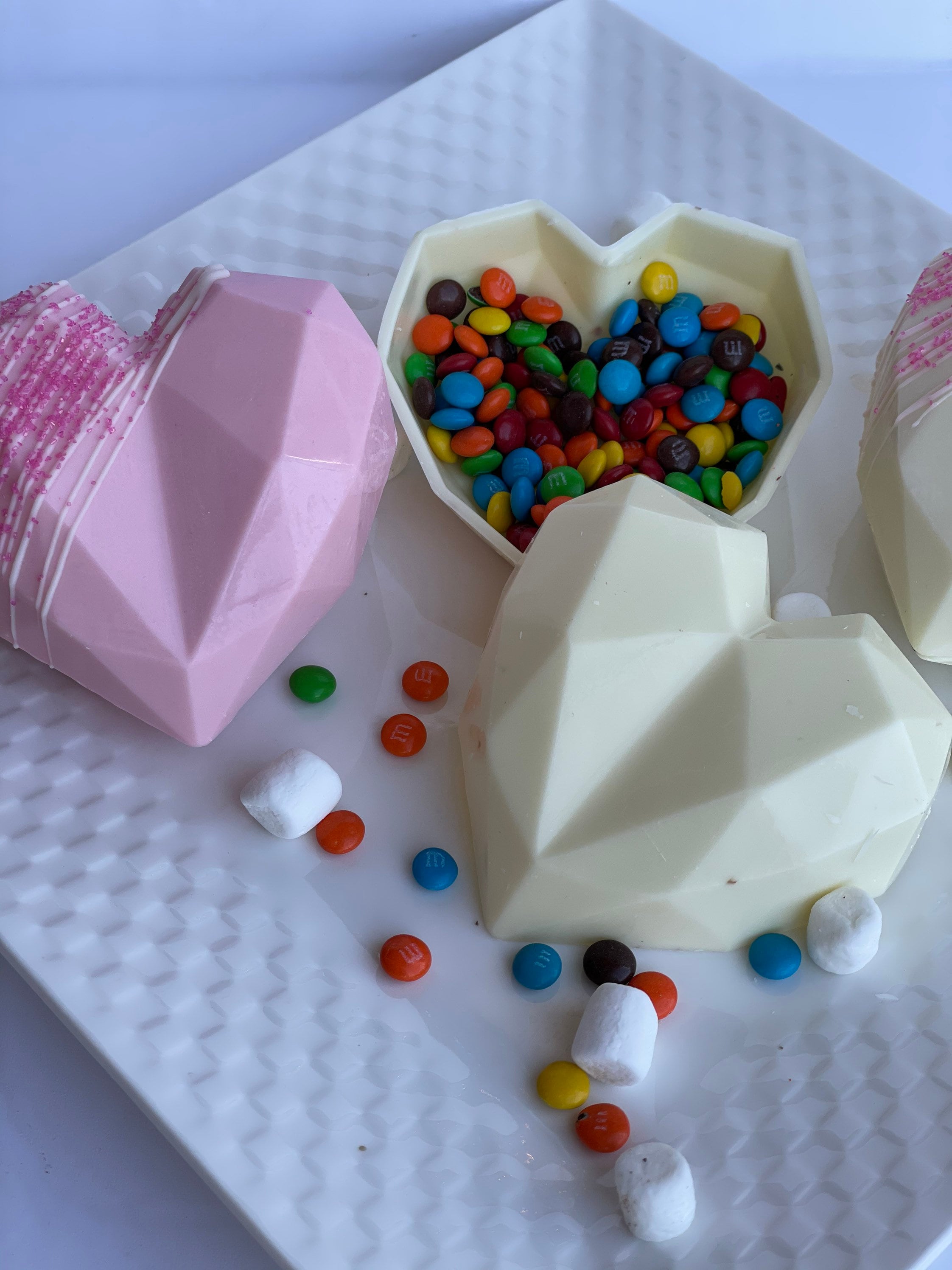 Breakable Chocolate Heart Heart Chocolate Gender Reveal - Etsy