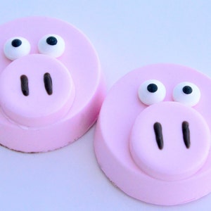 Pig Chocolate Covered Oreos 12, Peppa Pig Favors, Pig Favors, Farm ...