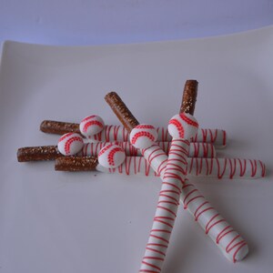 Chocolate Covered Baseball Pretzels - Etsy