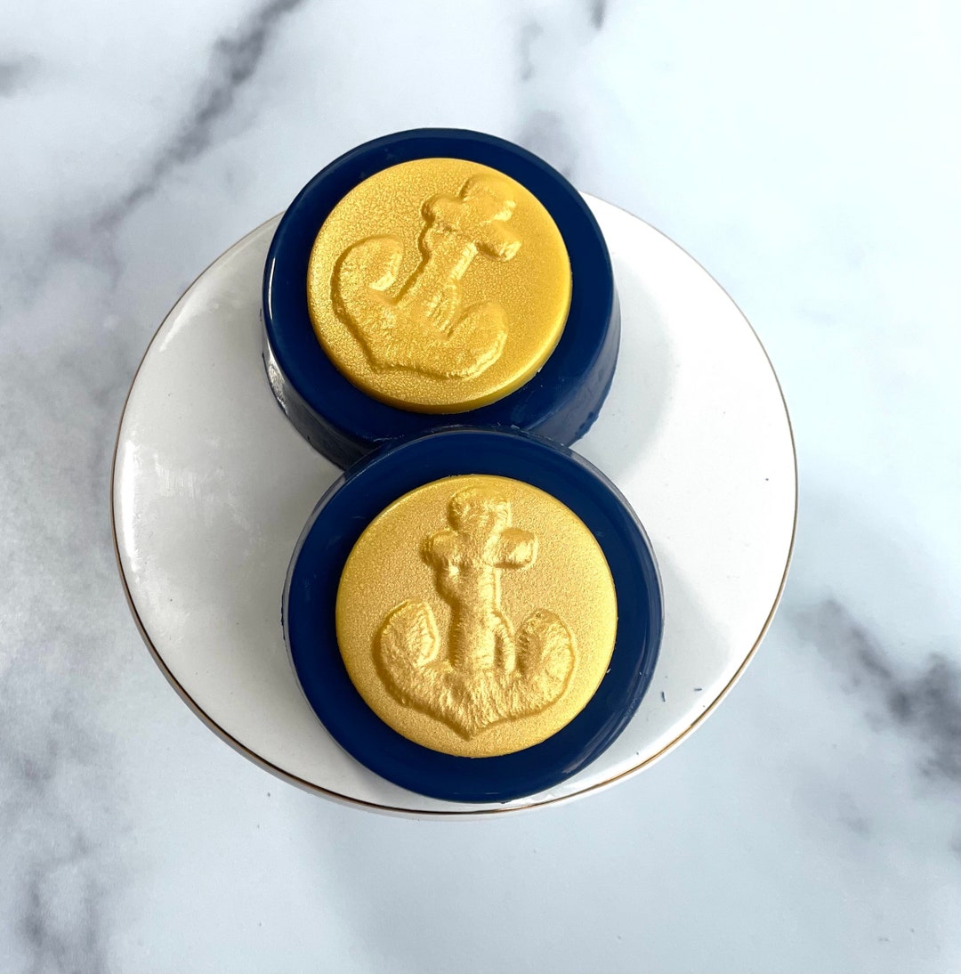 Set of 12 Chocolate Covered Cookie Anchors, Summer Cookies, Nautical ...