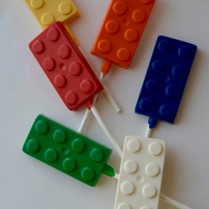 Brick Lollipops (12), Building Brick Chocolate Blocks, Birthday Bricks ...