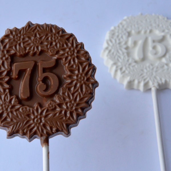 75th Birthday Chocolate Favors - Etsy