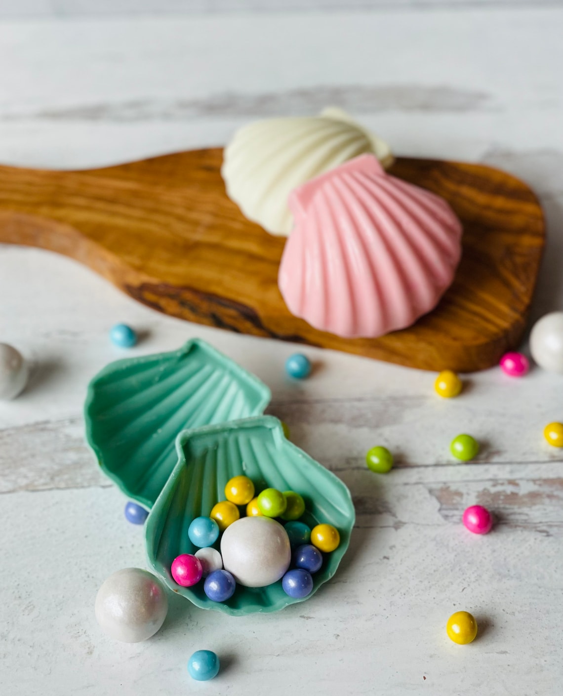 6 Chocolate Clam Shells, Mermaid Breakable, Mermaid Tail, Breakable ...