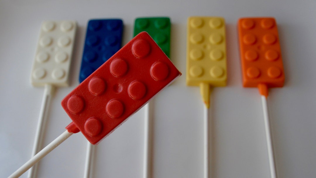 Brick Lollipops (12), Building Brick Chocolate Blocks, Birthday Bricks ...
