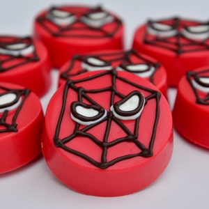 Spiderman Inspired Chocolate Covered Oreos (12), Spiderman Party ...