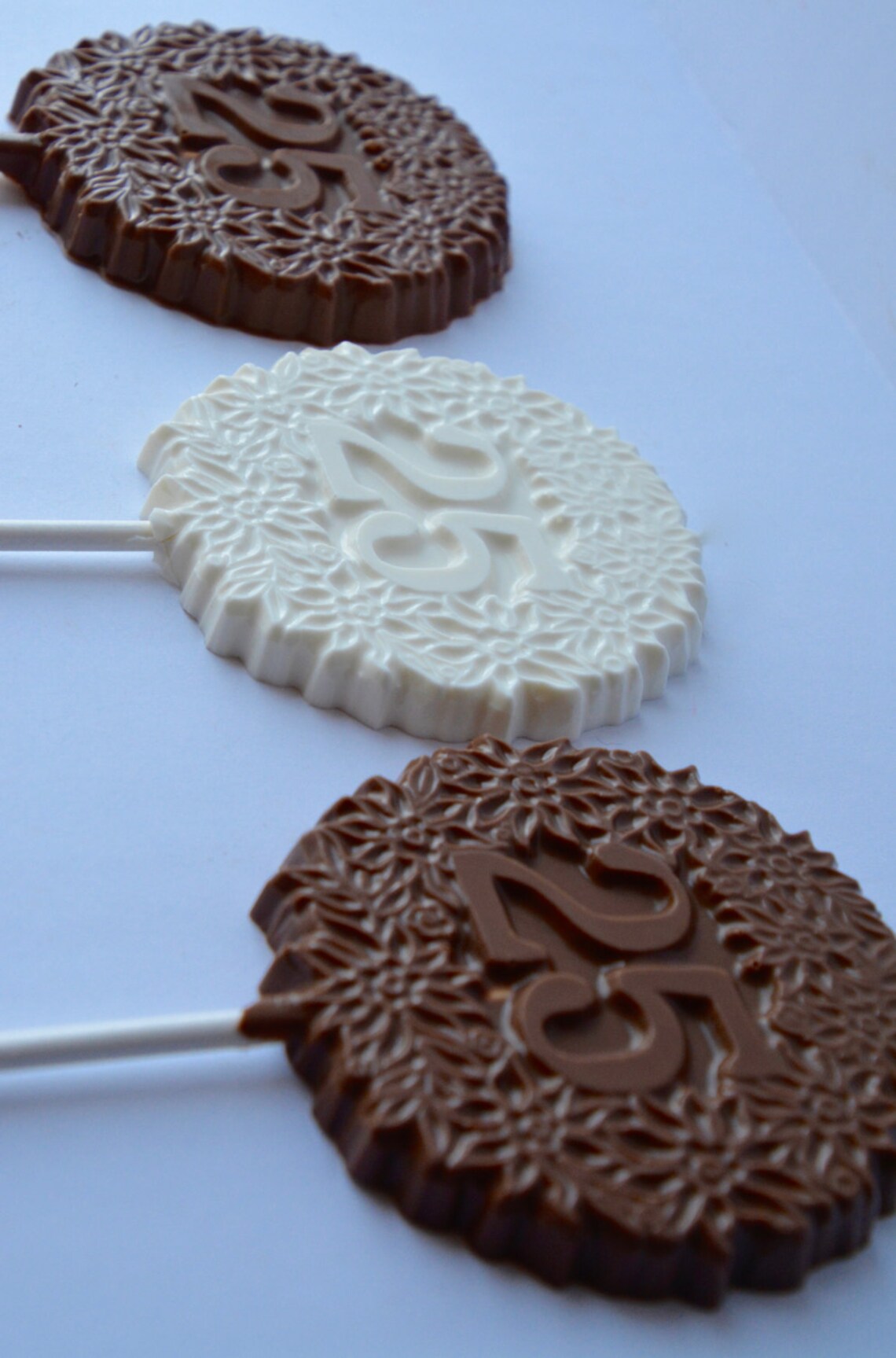 Number 25 Pops (12), Chocolate 25th Favors, 25 Birthday Favors, 25 ...