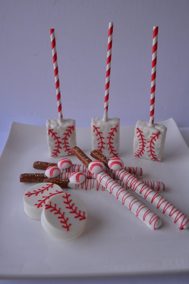 Chocolate Covered Baseball Pretzels - Etsy