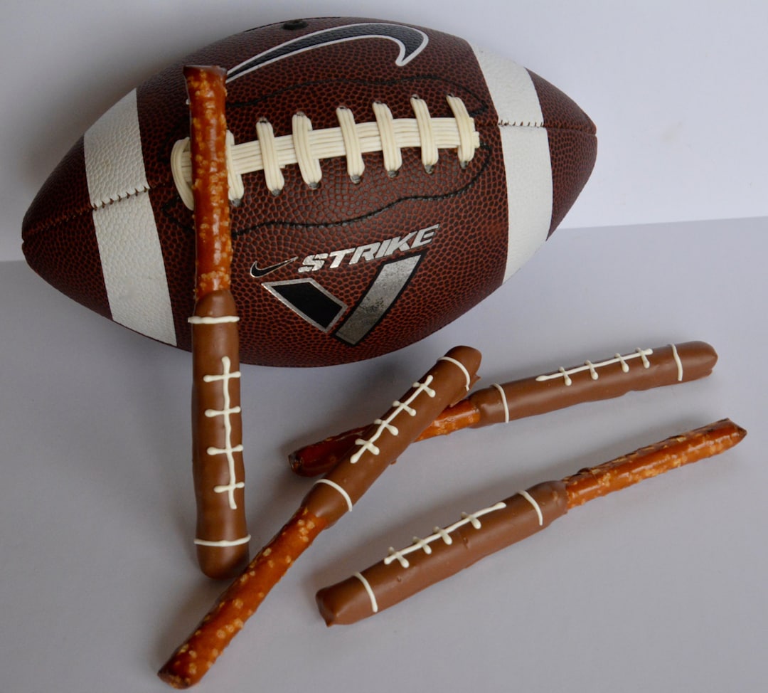 Chocolate Covered Football Pretzel (12), Chocolate Dipped Pretzel ...